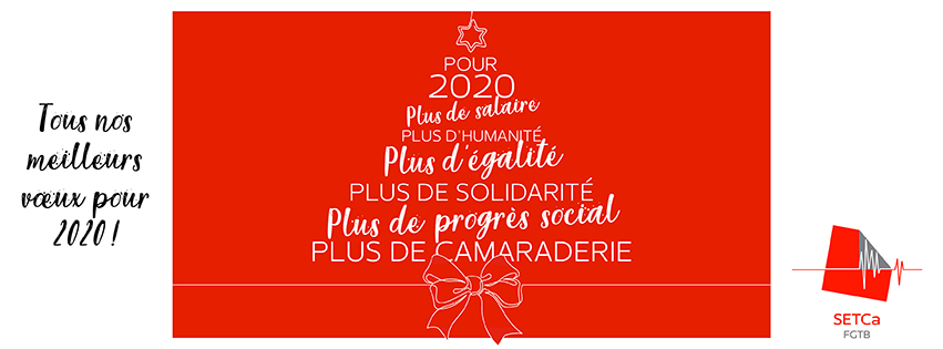 Meilleurs vœux pour 2020! | SETCa Mons-Borinage