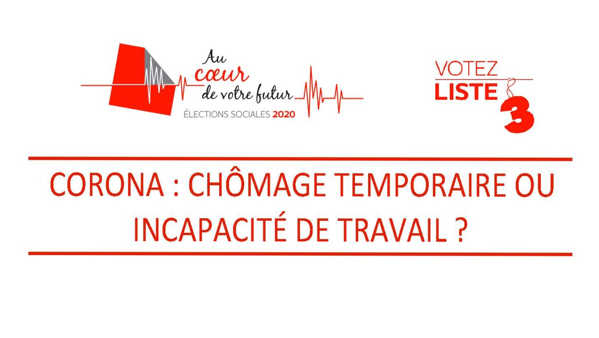 CORONA : | SETCa Mons-Borinage