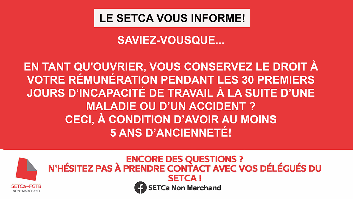 Le SETCa vous informe! | SETCa Mons-Borinage